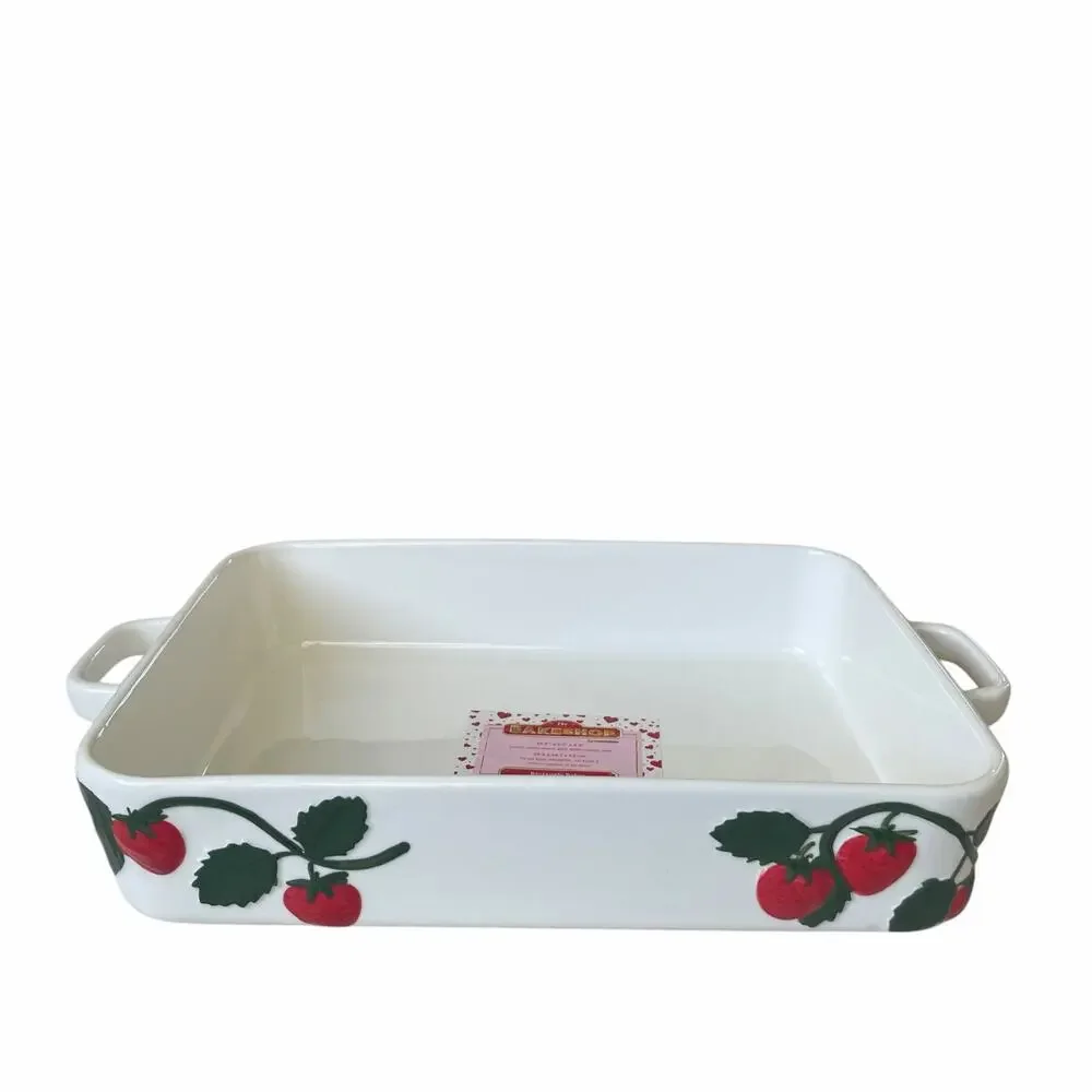THE BAKESHOP | Kitchen | The Bakeshop Strawberry Rectangular Ceramic ...